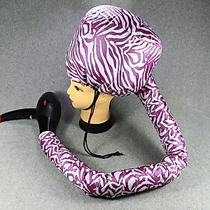 Qtqgoitem Purple White Portable Hair Quick Drying Cap Salon Bonnet Blow Dryer Connect Hat (model: 671 f5e 5d4 865 96d)
