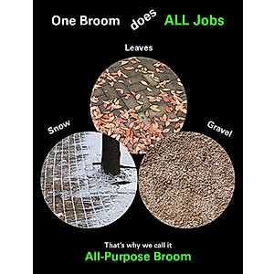 Janilink Elastik Power Green Broom - Heavy Duty All Purpose Broom Head w/o Handle[Set of 2]