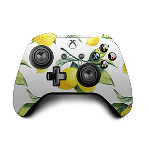 Head Case Designs Officially Licensed Haroulita White Lemons Art Mix Vinyl Sticker Gaming Skin Case Cover Compatible With Xbox One X Console and Controller Bundle