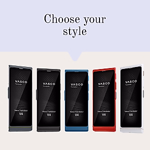 Vasco V4 Language Translator Device | 108 Languages | Free Lifetime Internet in Almost 200 Countries | Cobalt Blue