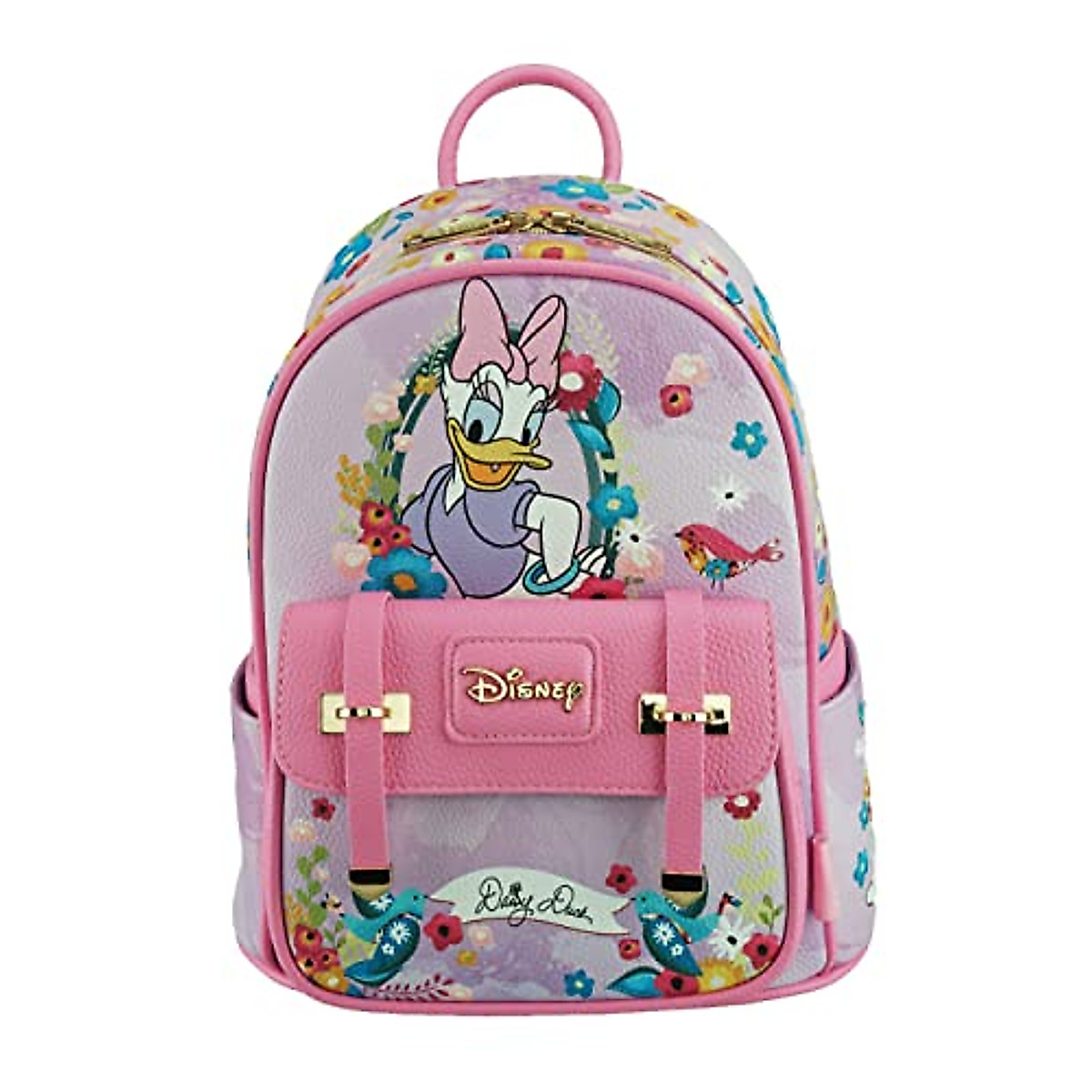 Wondapop Disney Daisy Duck 11" Vegan Leather Fashion Mini Backpack