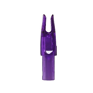 Letszhu Hunting Archery Arrows Nocks 6.20mm/.244” Insert Diameter Tail for Compound Recurve Bow (50 Pack) (Transparent Purple)