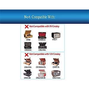 UpBright 5V 1A AC/DC Adapter Compatible with Crosley CR8005F CR8005F-W0 Cruiser Plus Portable Turntable CR8005D BK CR8005 D CR 8005 CR8005F-GA CR8005D-BL CR8005D-TU CR8005D-TW CR8005D-WS Power Supply