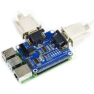 waveshare 2-Channel Isolated RS232 Expansion HAT for Raspberry Pi Model 4 B/3B+/3B/2B/B+/A+/Zero/Zero W Adopts SC16IS752+SP3232 Combination, Converts SPI to RS232, Data Rate up to 921600bps