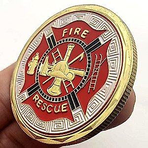 Saint Florian Patron of Firefighter Challenge Coin Gift for Fireman