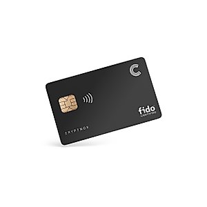 Cryptnox FIDO2 Security Key - Passwordless & 2FA Authentication - Compatible Microsoft, Apple, Google & More - Mifare Desfire - Convenient Card Format - NFC & Contact