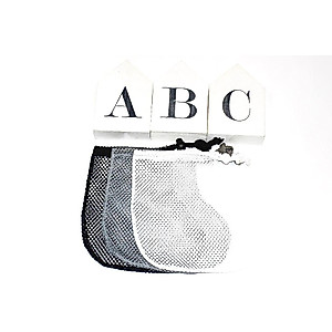 Generic Laundry Bags for Newborn Babies 3 pack, NB-10012, Laundry Bag - 3 Pack - White, Gray and Black, 1.5