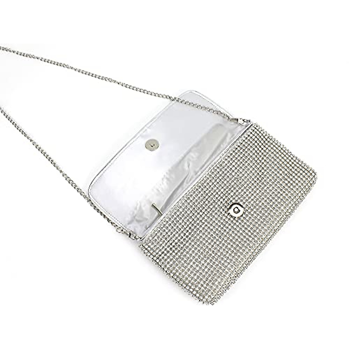 Buddy Supplies Evening Bag Women Envelope Rhinestone Handbag Wedding Party Clutch Purse, Glitter