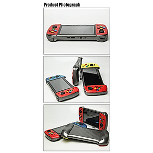 CZT New 5.1-inch Handheld Game Console Built-in 9100 Games Multiple simulators Game can be archived mp3/mp4 DV/DC E-Book Recorder Rechargeable Lithium Battery (Yellowred)