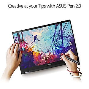 ASUS Vivobook S 14 Flip OLED 90Hz 14” 2.8K OLED 16:10 Touch Display, AMD Ryzen 7 5800H CPU, 16GB RAM, 1TB SSD, NumberPad, Fingerprint, Stylus Supported, Windows 11 Home, Quiet Blue, TN3402QA-DS76T