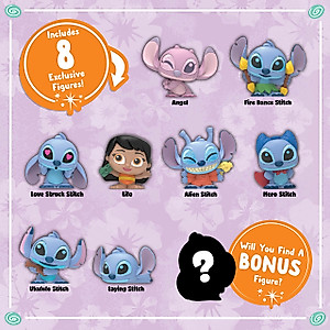Disney Doorables Stitch Collection Peek, Easter Basket Stuffers, Officially Licensed Kids Toys for Ages 5 Up, Gifts and Presents by Just Play