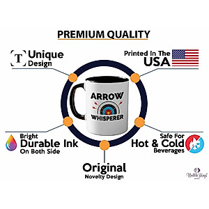 Archery 2Tone Black Mug 11oz - Arrow Whisperer - Archery Trainer Bowfishing Deer Shooting Target Shot