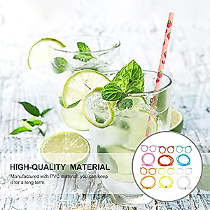 Healifty Straw Sunglasses 12pcs Glasses Straw Flexible Drinking Straw Fun Party Drinking Straw Glasses Cocktail Straws Stirrer Silly Straw Glasses Child Pvc Unique Blender