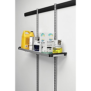 Rubbermaid FastTrack Rail Large Shelf Organization System, Holds up to 50 Pounds, Ideal for Cleaning Products, Garden Supplies, Laundry Products
