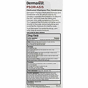 Dermarest Psoriasis Medicated Shampoo and Conditioner, Unscented, Dermatologist Tested, 8 ounces, (Pack of 2)