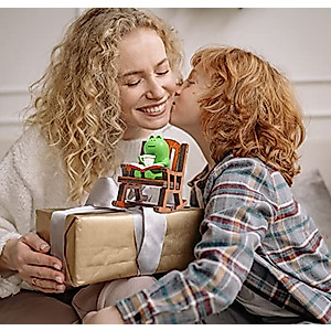 Miniature Frog Figurines Statue Desk Bedroom Decor Gifts Indoor, Cute Frog Figure Collectibles Lovers Home Decorations, Funny Frog Sculpture Desktop Decoration for Plant, Shelf, Table, Garden