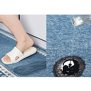 GIBZ Kitchen Mat Cushioned Anti-Fatigue Kitchen Rug Waterproof Non-Slip Home Décor Floor Mats for Standing Near Sink Bathroom Kitchens Desk Runner Laundry, Brown Grey, 20x80