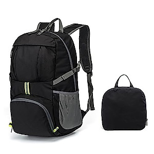YOTOM Travel Hiking Backpack, 35L Ultralight Packable Travel Camping Hiking Backpack Daypack (Black)