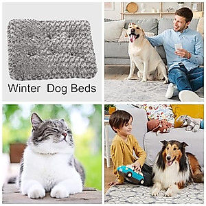 FULAT Reversible Dog Crate Pad | Washable Memory Foam Pet Cushion | Waterproof Dog Pad | Pet Crate Bed Mat | Kennel Pad with Non-Slip Bottom | Dog Crate Mattress for Pets and Puppies