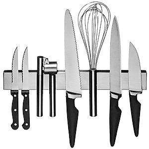 AOMAG 18-Inch Magnetic Knife Holder, Stainless Steel Magnetic Knife Bar, Magnetic Knife Strip, Knife Rack Strip