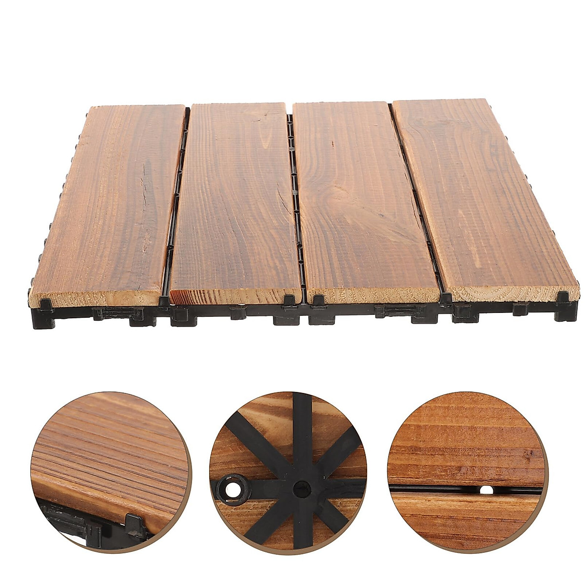 Home Decor Self-Assemble Interlocking Floor Interlocking Deck Tile Patio Deck Tile Interlocking Floor for Home Interlocking Flooring Tiles Interlocking Tile Outdoor Wooden Rugs