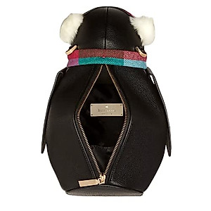 Kate Spade Morty Penguin Crossbody Pebbled Leather Bag (Black/White Multi)