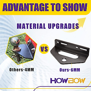 Zero Turn Mower Trailer Tow Hitch, 1/4"(6mm) Thick Heavy Duty Steel Universal Lawn Trailer Hitch 2"-5.1" Hole Center, Versatile Chain Slot Rugged Steel Trailer Hitch Included Carriage Bolt Hardware