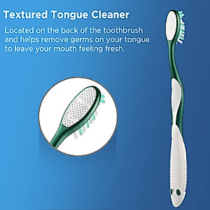 Fremouth Hard Toothbrushes for Adults, with Cross Firm Bristles, 6 Count