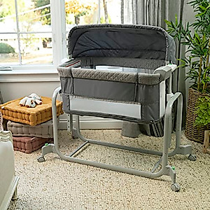 Ingenuity Dream Hero Starlight 3-in-1 Co-Sleeping Bassinet and Crib - Lume (Grey), Unisex, Newborn to 12 Months