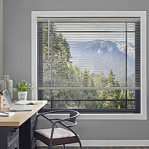 CHICOLOGY Blinds for Windows , Mini Blinds , Window Blinds , Door Blinds , Blinds & Shades , Camper Blinds , Mini Blinds for Windows , Horizontal Window Blinds , Gloss Gray, 48"W X 48"H