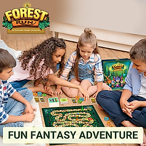 Tortue Forest Run Board Game - Awesome Jungle Adventure, Easy to Play, Total Family Fun, Creative Play, Conquer Math Anxiety, 2-4 Players, 30-45 Min, 7+ Years, Gifts for Boys and Girls