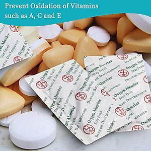 ATSAMFR 200cc(100Packets) Food Grade Oxygen Absorbers Packets for Long Term Food Storage,Oxygen Absorbers for Home Made Jerky