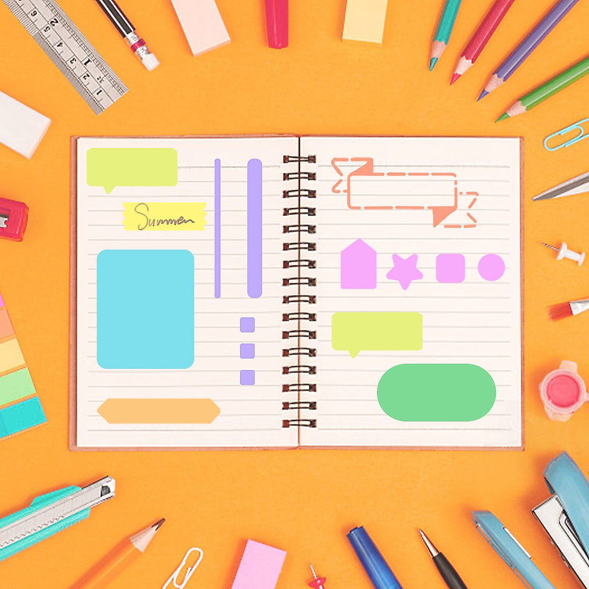 INFUNLY Bookmark Metal Journal Stencil 4X7" Stainless Steel Painting Stencils Kit Metal Frame Drawing Stencil Templates for DIY Engraving Painting Scrapbooking