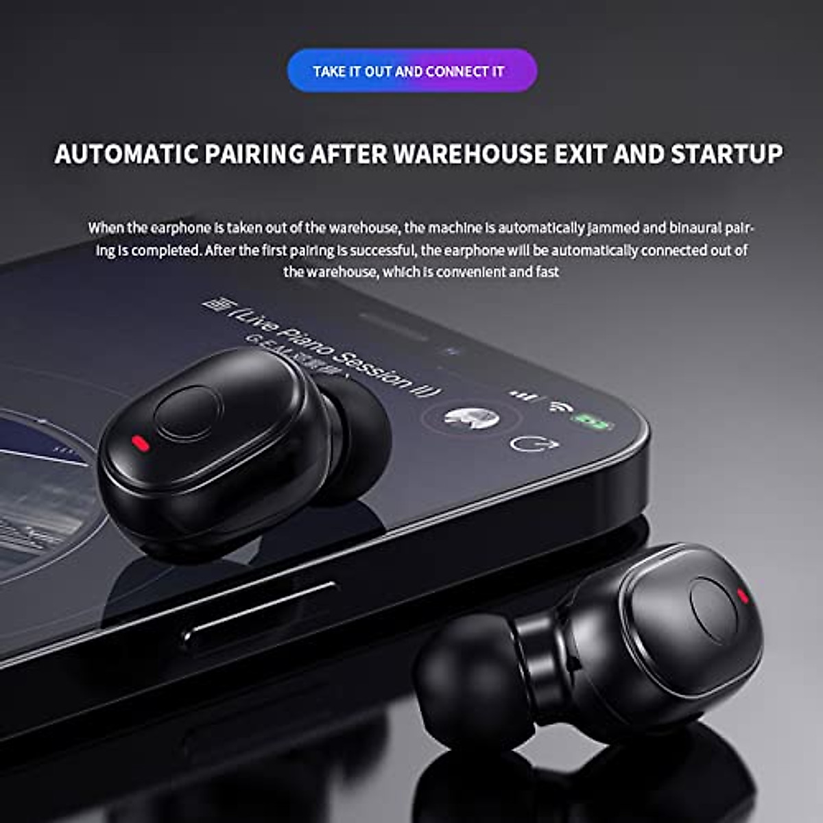 KENKUO Wireless Earbuds, 35Hrs Playtime Bluetooth Earbuds with Microphone, Immersive Premium Sound Ear Buds, Long Distance Connection, Wireless Earphones Compatible with iPhone & Android, White