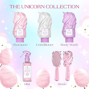 Glimmer Wish Unicorn Kids Body Wash, Gentle Cleanser and Moisturizing Sulfate Free Body Wash, Skin Care for Kids, Vanilla Cotton Candy, 12 Fl Oz