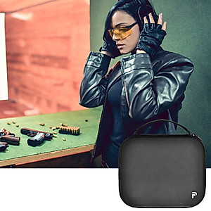 Case for Walker's Razor Slim Electronic Earmuffs Storage Holder/ for Howard Leight/ for 3M WorkTunes Shooting Hunting Hearing Ear Protection, Safety Eyewear Glasses Storage Holder -Black Box Only