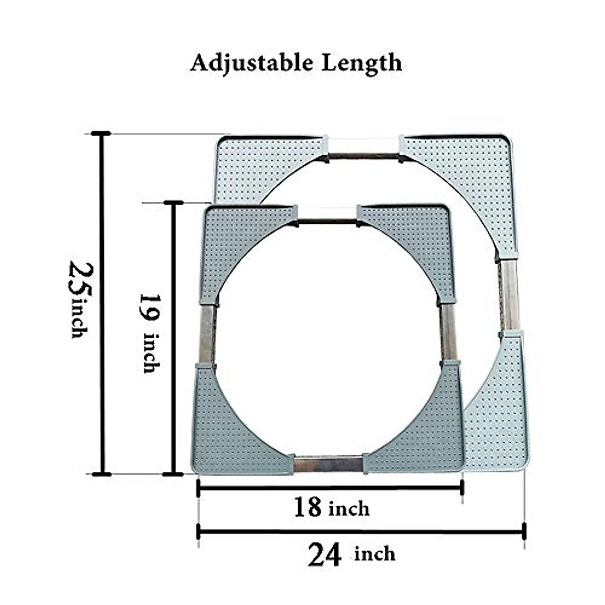 Washing Machine Base Refrigerator Stand Universal Mobile Base Multi-Functional Size Adjustable Base With 4 Strong Feet for Washer Dryer and Washing Machine Dolly (4 feet)