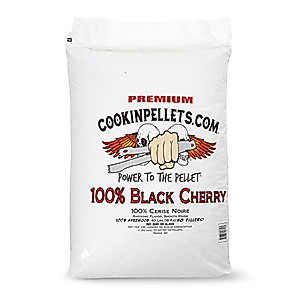 CookinPellets Premium Hickory Grill Smoker Smoking Wood Pellets, 40 Pound Bag Bundle with CookinPellets Black Cherry Smoker Smoking Hardwood Wood Pellets, 40 Pound Bag