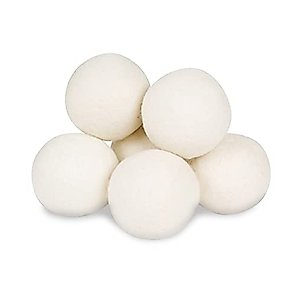 Wool Dryer Balls - Smart Sheep 6-Pack - XL Premium Natural Fabric Softener Award-Winning - Wool Balls Replaces Dryer Sheets - Wool Balls for Dryer - Laundry Balls for Dryer