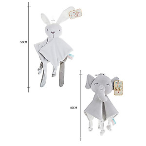Baby Security Blanket Rabbit Elephant Security Blanket Animal Plush Stuffed Blanket for Nursery Baby Toddlers Newborn