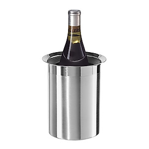 OGGI Iceless Wine Chiller with Removable Cooler Inserts - Highly Rated Wine Bottle Chiller and Single Wine Bottle Cooler, Ideal Wine Gifts; Keeps Wine Chilled for Hours, Stainless Steel