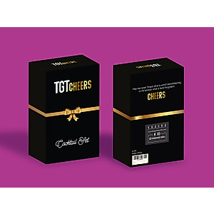 TGT CHEERS Cocktail Shaker Set with Stylish Bamboo Stand 11-pcs | Home Mixology Bartender Kit Gift Box | Cocktail Making Barware tool Set Mixer 25 oz Coctelera Perfect for Home Christmas Gift for him