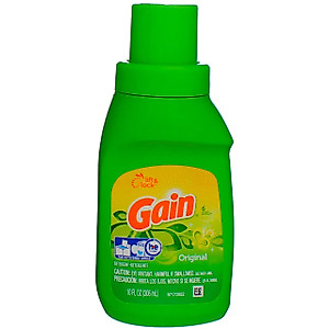 Gain Liquid Laundry Detergent, Original Scent, Travel Size 10 OZ. (4 Pack)