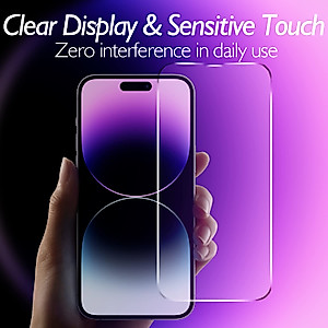 Shacoryze Front and Back Screen Protector for iPhone 14 Pro Max, Back Tempered Glass Front and Rear Glass Protector Premium HD Clarity Anti-Fingerprint/Scratch for 14 Pro Max (6.7 inch)