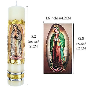 The Magnificient prayer candles collection - Our lady of guadalupe religious candles - Catholic candles cirios religiosos catolicos Jesus candle st jude candle - veladoras mexicanas velas para bautizo