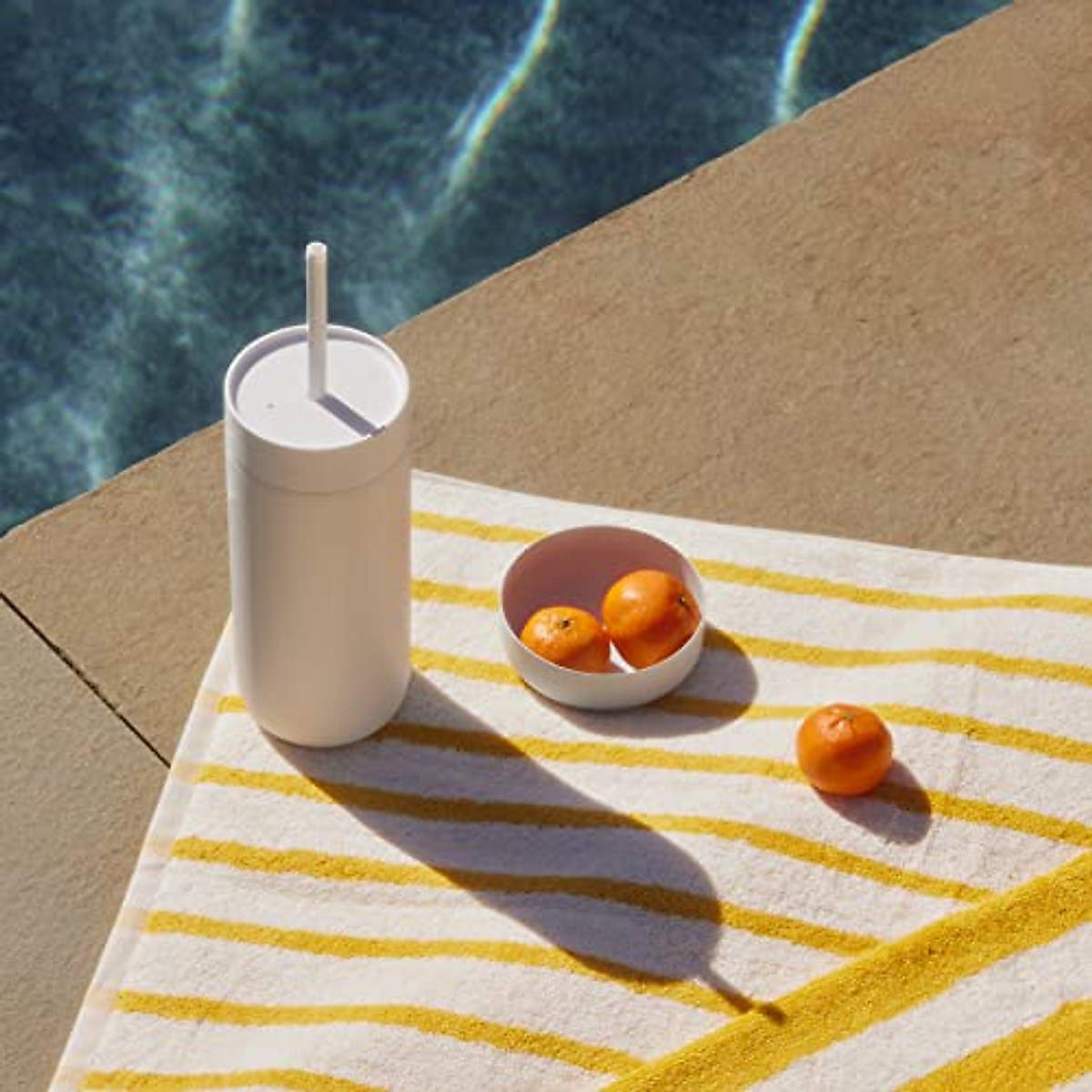 Fellow 16 oz Carter Cold Travel Iced Coffee Mug - Stainless Steel Vacuum-Insulated Iced Coffee tumbler with Spill Resistant lid and straw - Matte Black