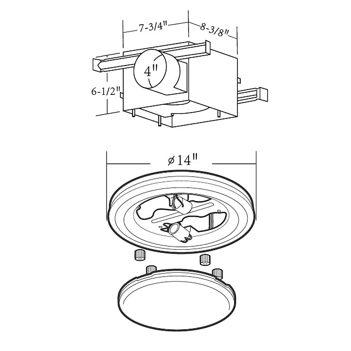 Good Housekeeping 90054z Yorkshire Decorative Bathroom Ventilation Exhaust Fan and Light, Medium, Matte Black