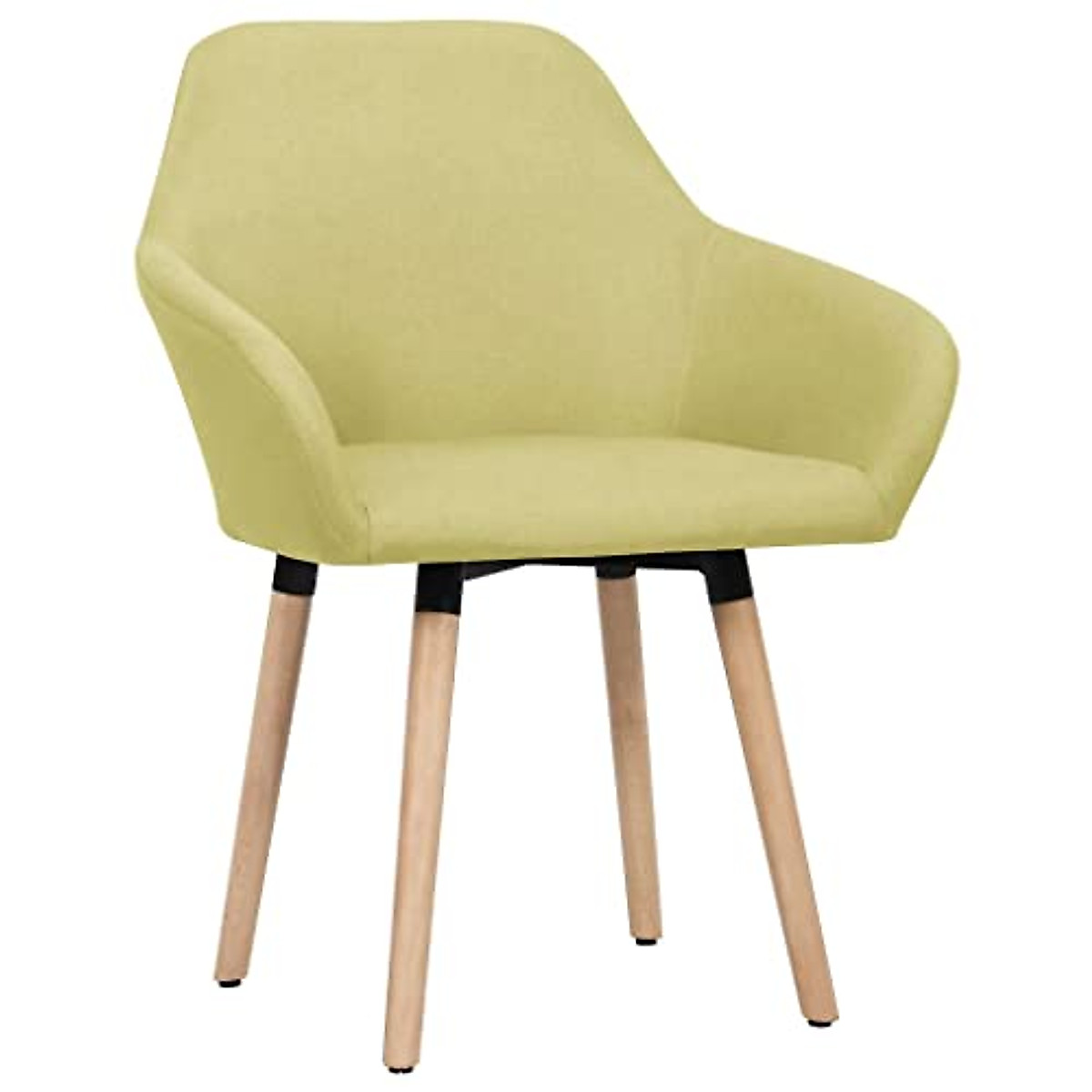 vidaXL 2X Dining Chairs Home Indoor Dining Room Kitchen Dinner Dinette Seat Seating Sitting Chair Furniture with Wood Legs Brown Fabric