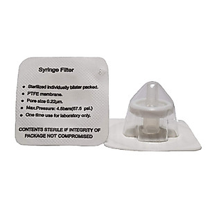 ADVANGENE Syringe Filter Sterile, PTFE, 0.22 Micron 13mm, White (75/Box)