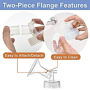 Maymom Widemouth Connector 2pc Compatible w Spectra S1 Spectra S2 Pump; Compatible with Medela PersonalFit Shield, Pumpin Pal Shield, Lansinoh Flange, Maymom MyFit Shields, MyFit Crater Shield